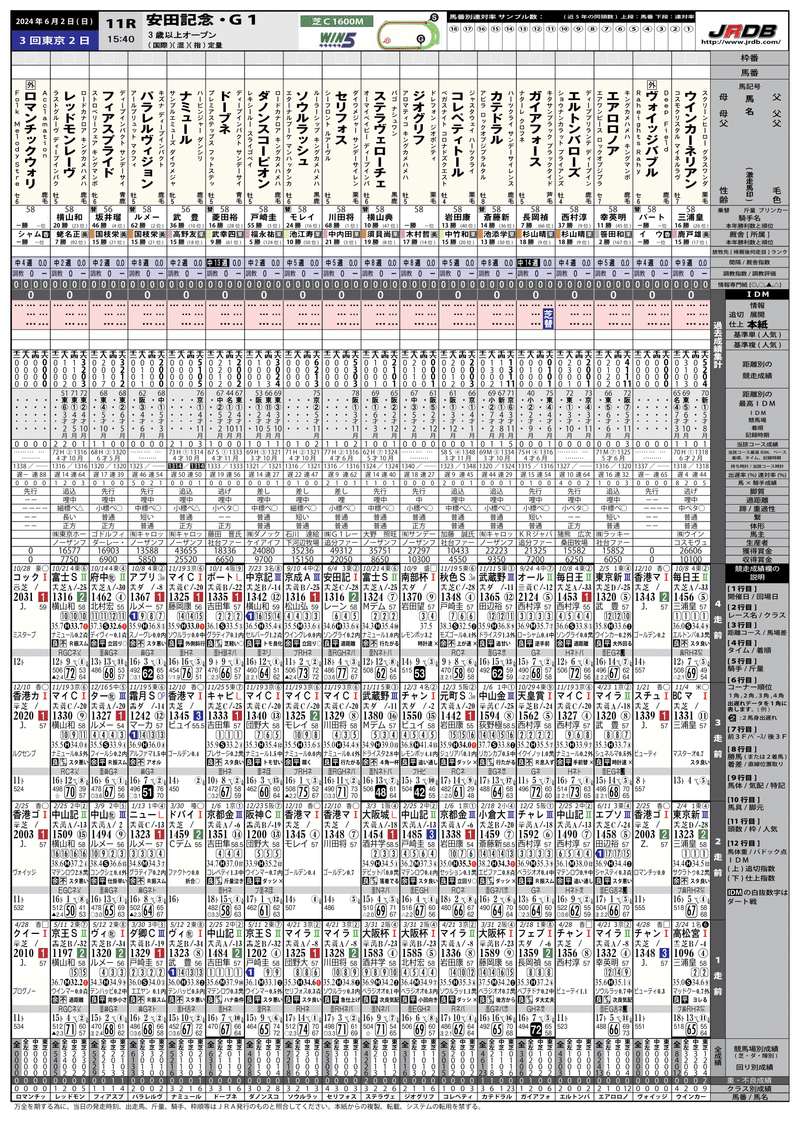 新ウェブレーシングペーパー(特別登録版)【6月1日～6月2日】｜JRDB 競馬アラカルト