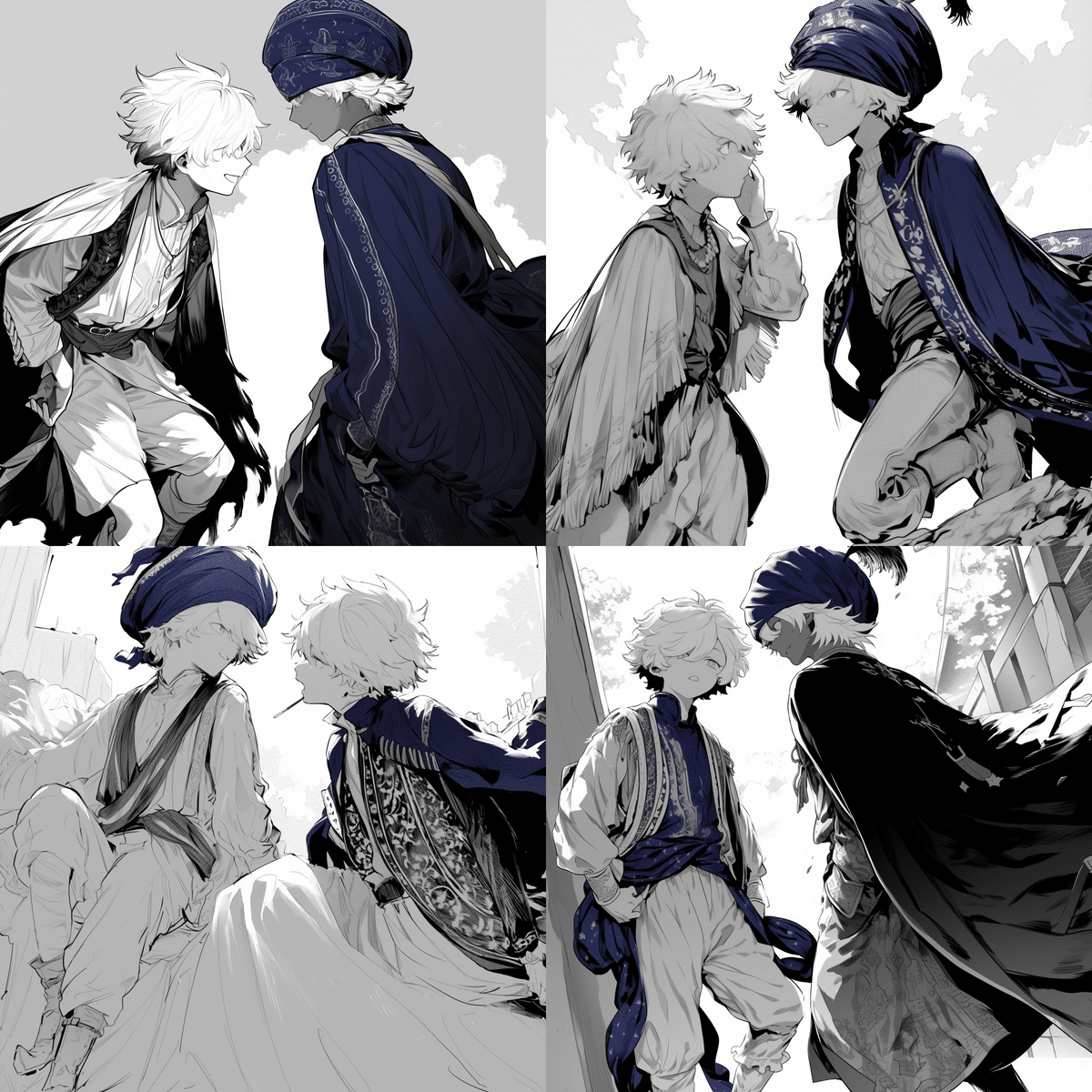 Midjourney漫画ワザ:複数キャラをリファレンスして絡ませるコツ｜yachimat@AI漫画