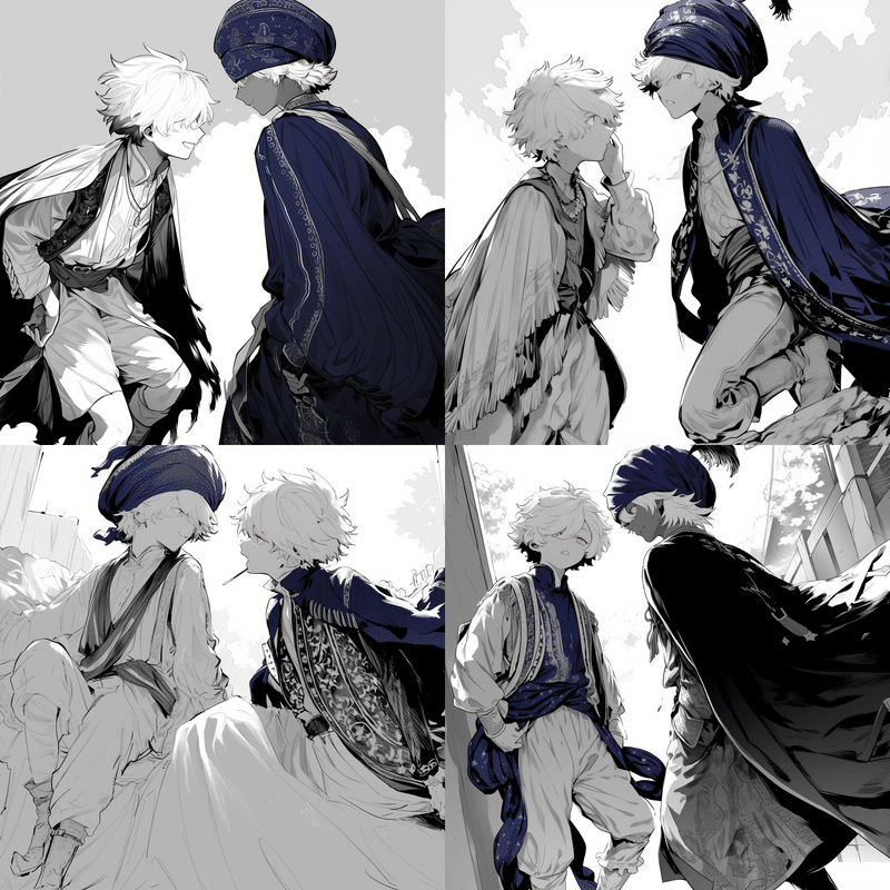 Midjourney漫画ワザ:複数キャラをリファレンスして絡ませるコツ｜yachimat