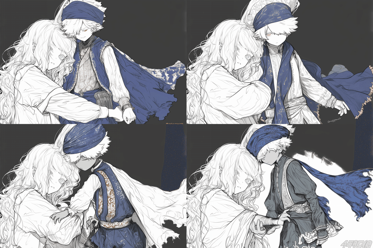 Midjourney漫画ワザ:複数キャラをリファレンスして絡ませるコツ｜yachimat@AI漫画