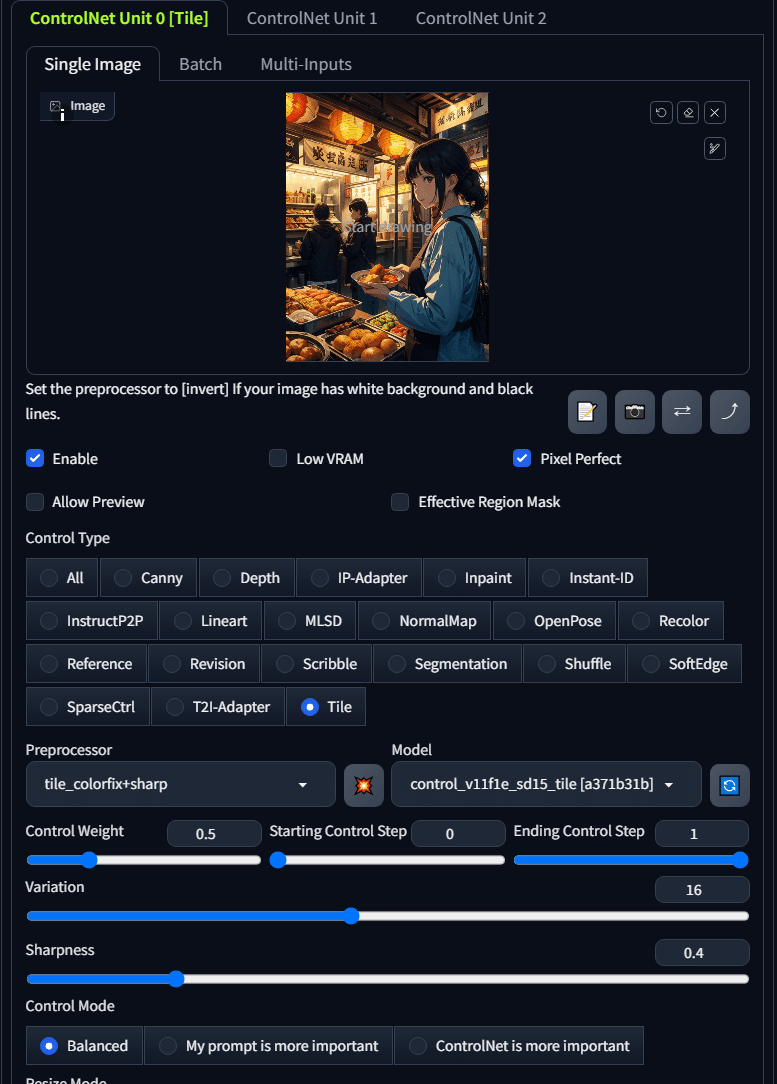 ControlNet『Tile』使い方｜特徴と活用をstable diffusion初心者向けに解説｜mimi@AIart