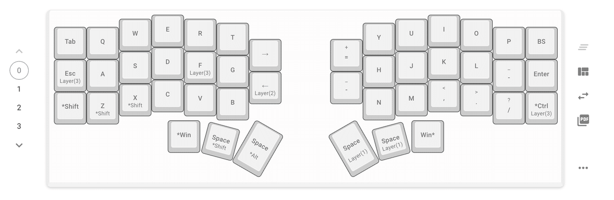 自作キーボード（Corne V4 Cherry）のキーマップの変遷をまとめてみた｜平野太一