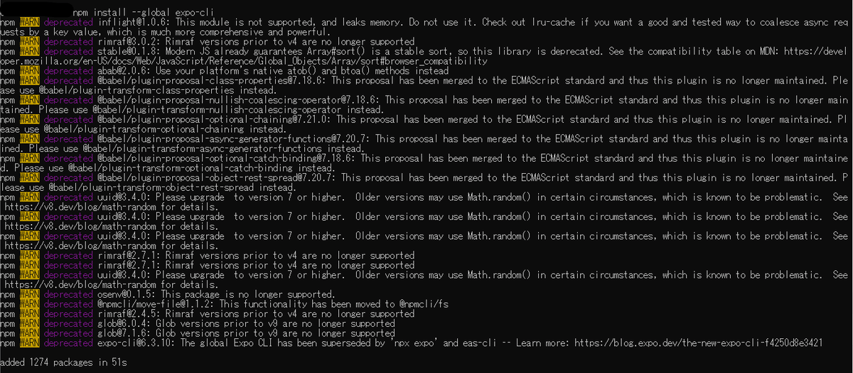 「npm install --global expo-cli」ってしない方がいいの？｜たろう。