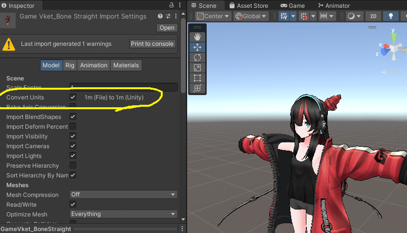 VRChat Blender UnityのConvert Unitsの単位が1cmだったり1mだったりをなおす方法｜DoritosDontacos