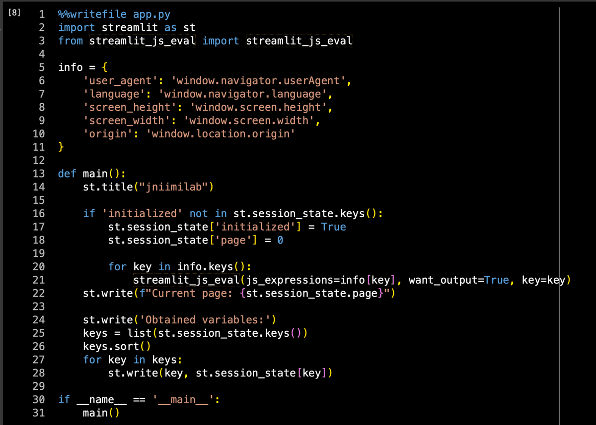 StreamlitでUser-Agentなどのユーザー情報を取得する（ただし面倒なJavaScriptは書かずに)｜jniimi