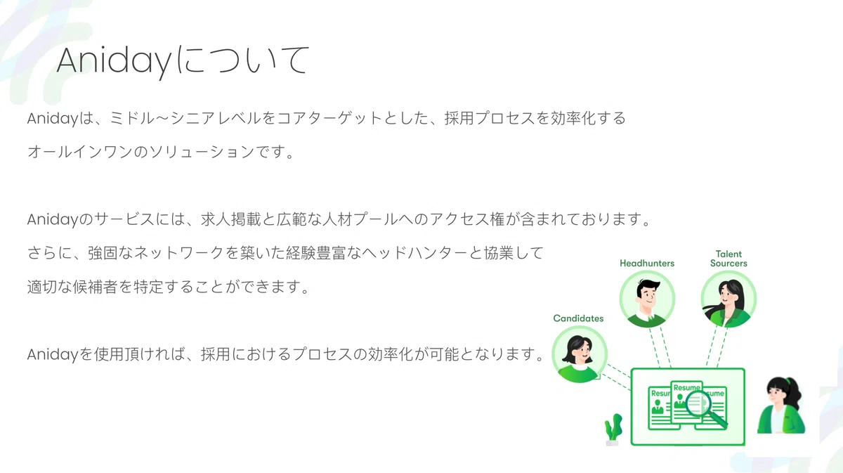 Aniday.com 優秀な人材獲得へのグローバル採用ツール｜Aniday