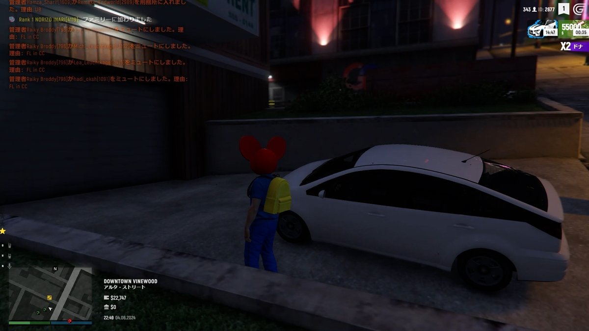 6月4日(火) PC版『GTA5』の「Grand RP」10日目「はじめての自分のクルマ買ったべ」の巻（Tuesday, June 4, 2024 - Day 10 of the “Grand ...