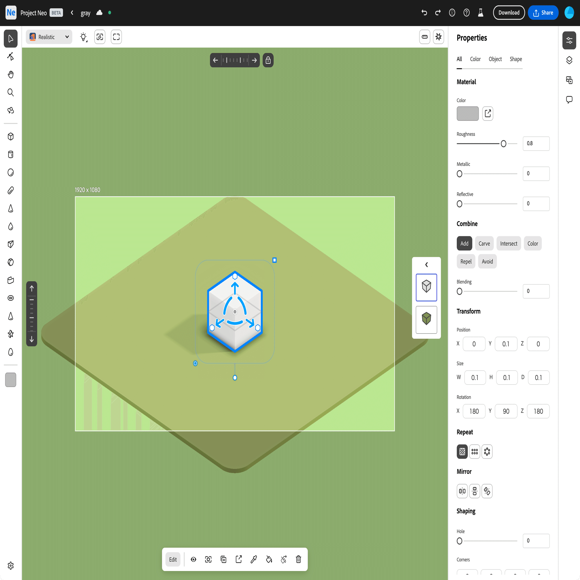 Adobeの新しい3Dツール「Project Neo」のベータ版を使ってみた｜SIFCA