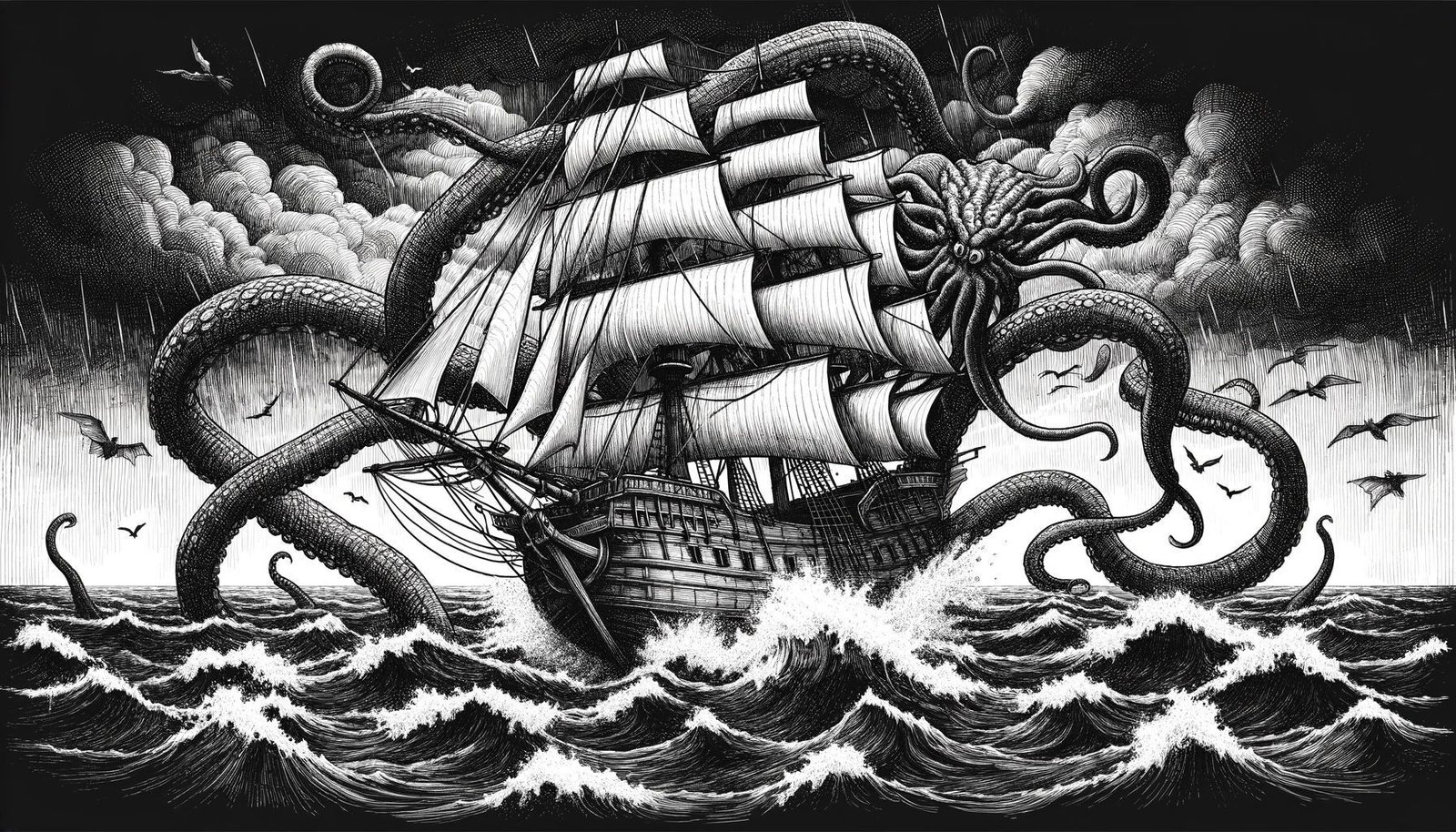 【イラスト】ファンタジーなバトルシーン（1960年代の単行本の挿絵風）｜Koji Doi｜AIエンジニア｜webライター｜バイオ系ライター・アナリスト