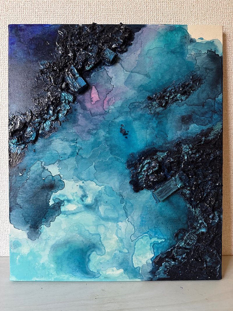 複雑な青を表現したアート。見え方は貴方次第。展覧会出展作品#1｜藤理沙子/Risako Fuji