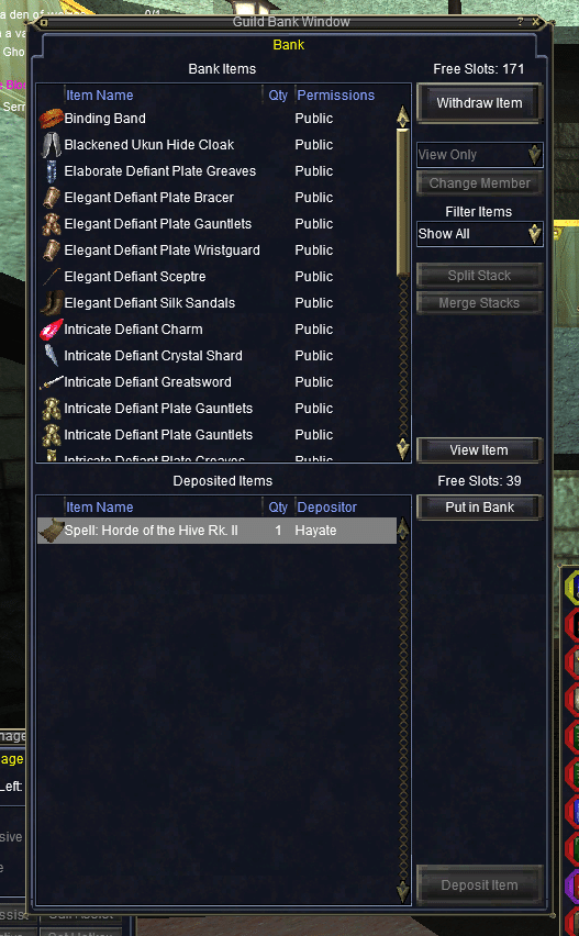 【EQ Daybreak】Guild Bankを試す｜リンゴ