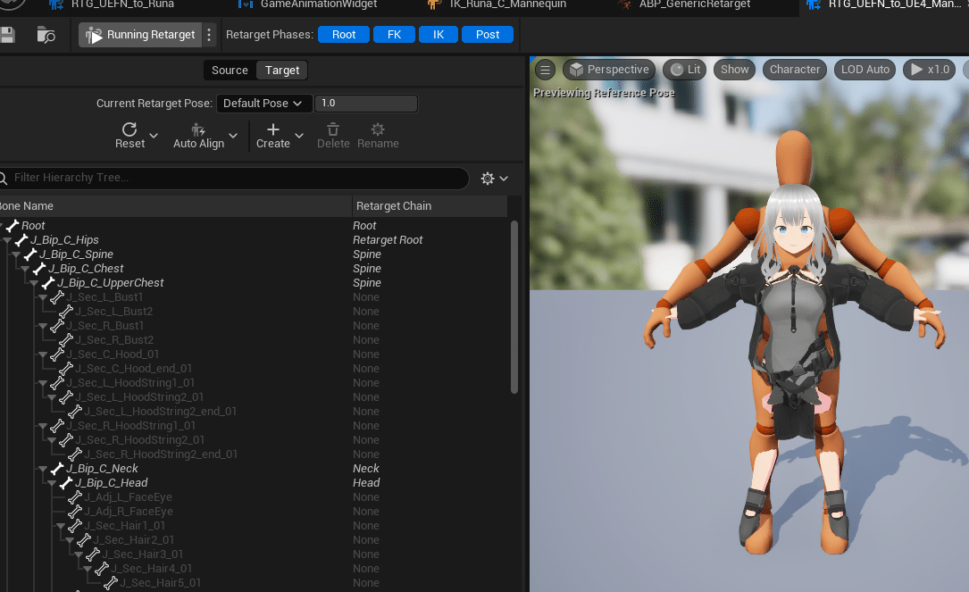 【UE】UE5でVRoidのキャラクターを動かす手順を紹介！！｜オレンジ