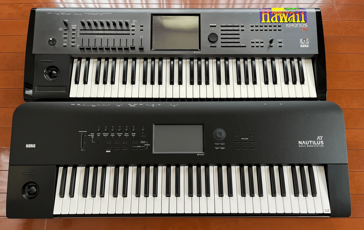 KORG NAUTILUSとKRONOS 外観比較｜hshima