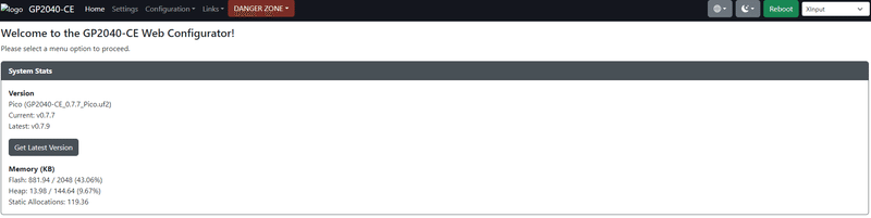 GP2040-CE アップデート＆設定解説｜ぴくるす@アケコン工房