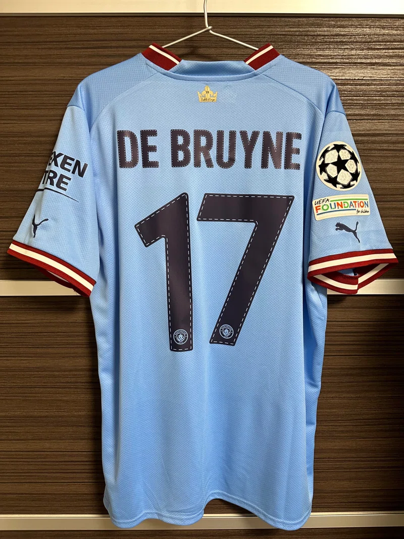【8】22-23 Manchester City Treble Winners Commemorative Jersey #17 Kevin ...
