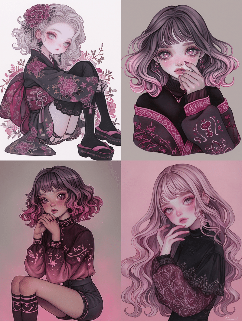 にじジャーニーの --sref値を、1から順番にチェックしてみた【その7】｜ジロウ🍀AIイラスト漫画クリエイター