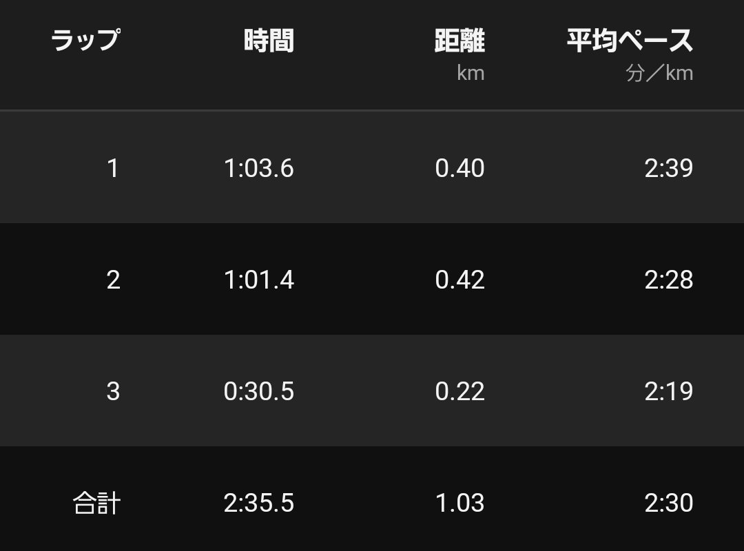 5000m×3本（おまけの1000m）｜マラソン完走クラブ
