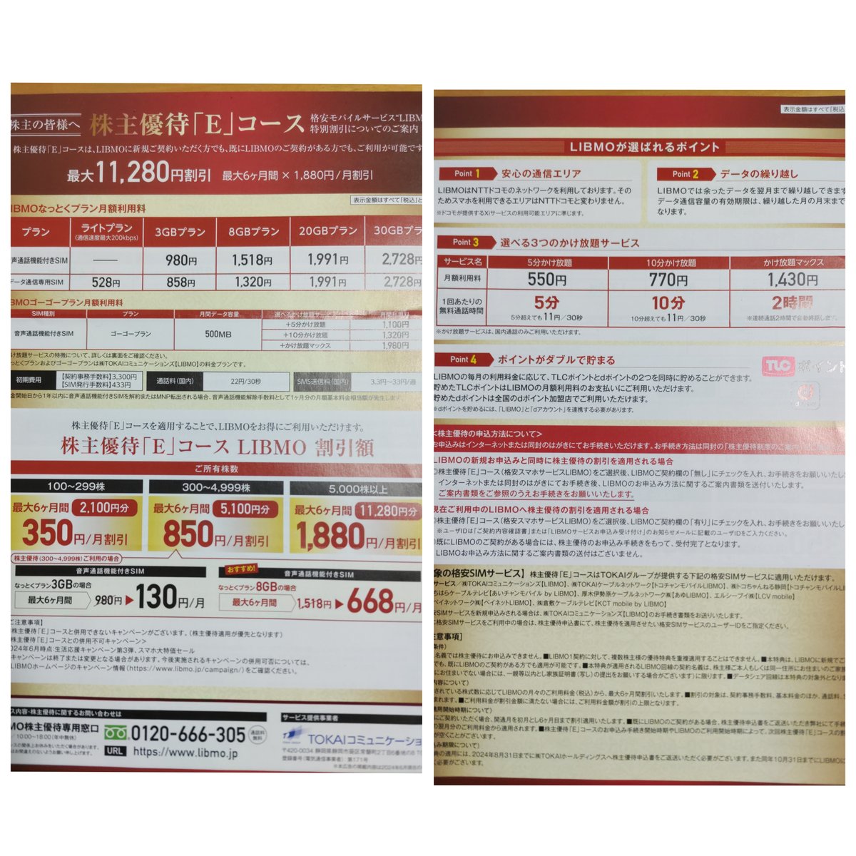 3167 TOKAI‐HD 株主優待でおとくな通信料♪｜まろんKaniKabu会