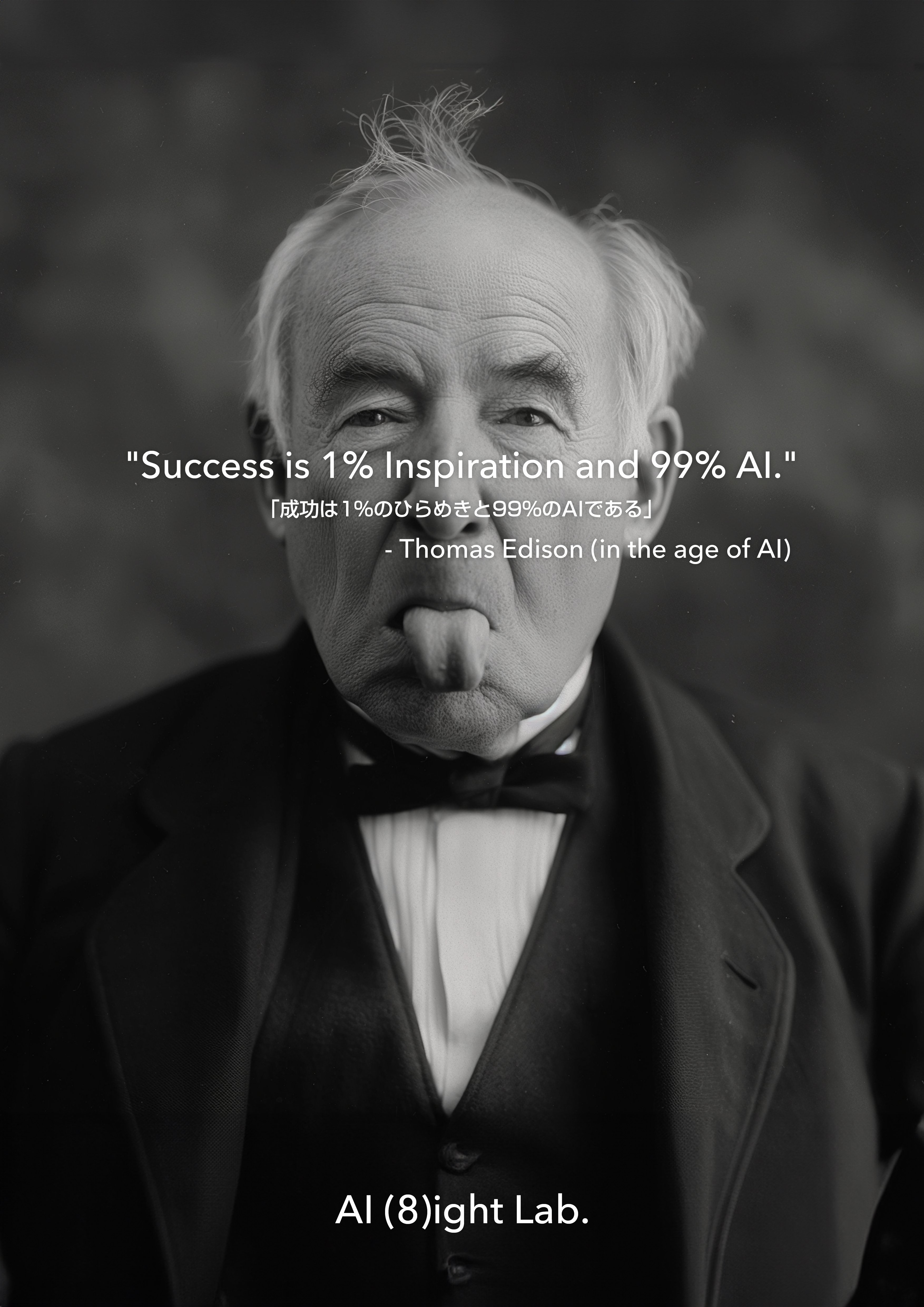 Poster Thomas Edison (in the age of AI)｜AI (8)ight Lab