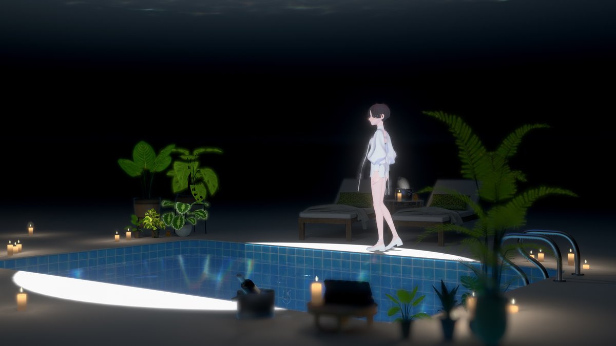 【VRChat_world】glow pool｜yoruyori