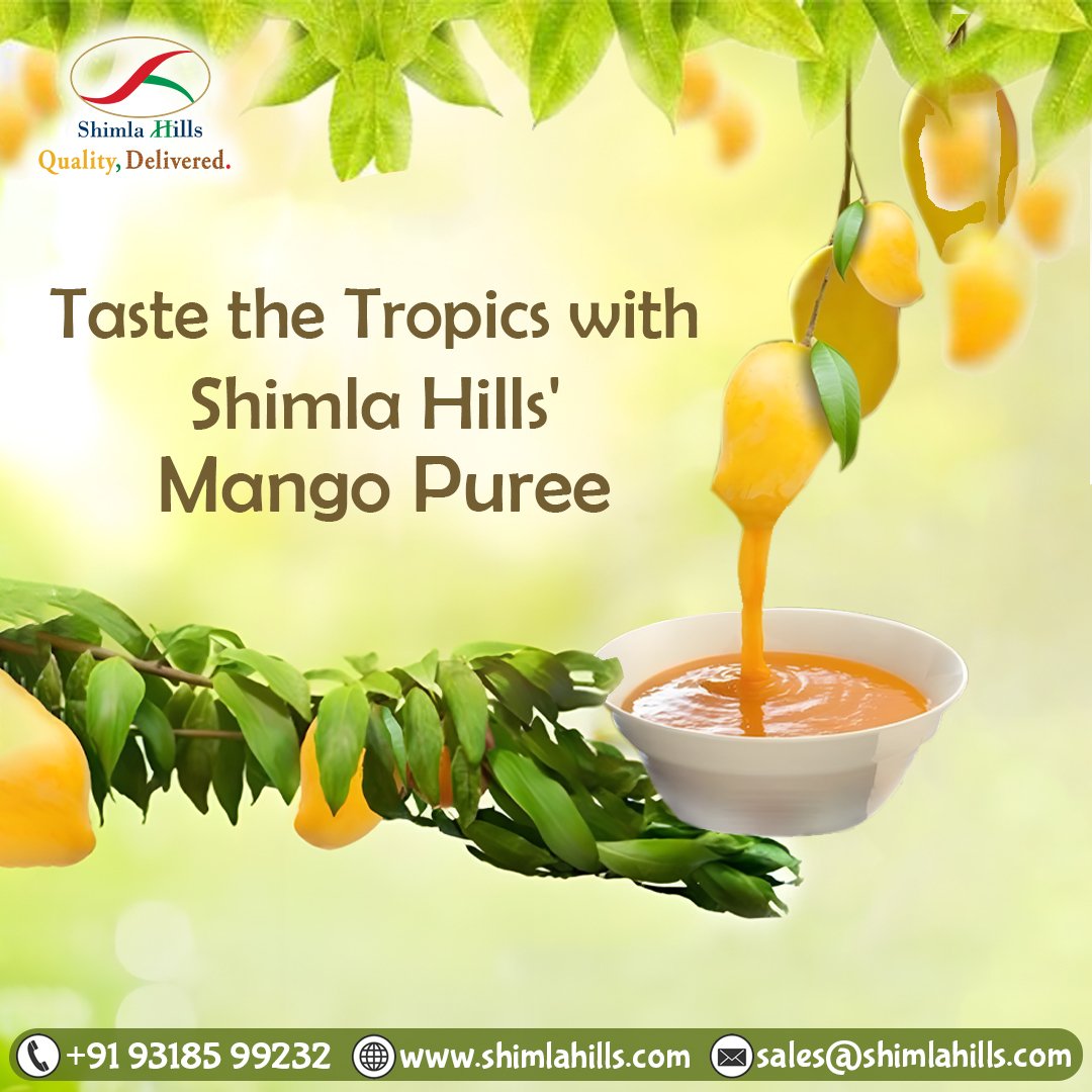 Shimla Hills’ processed mango puree/pulp｜Shimla Hills Offerings Pvt Ltd