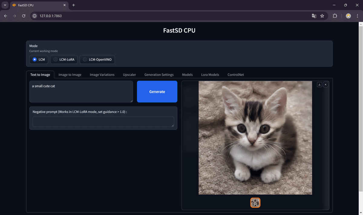 【画像生成AI】Stable DiffusionをCPUで動かすFastSD CPUの画像生成時間｜ちびすけ