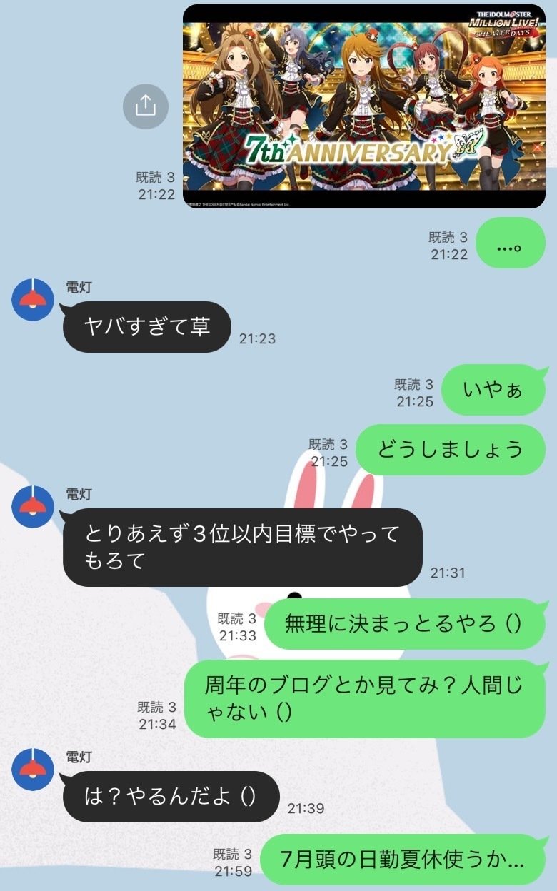 7周年イベント【7D@ys Smile!!】を気が付いたらすごい走っていて運営からご褒美が来た話｜りょー