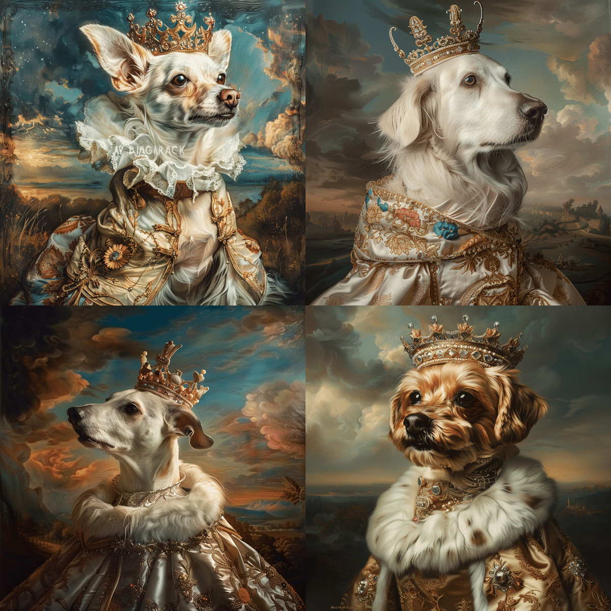 猫の王様、犬の王子で、DALL-EとMidjourneyとLeonard AIの比較｜Trgr / カラストラガラ | 哲学をコードするオープンソース倫理エンジニア | フォロバ100