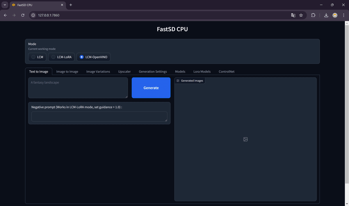 【グラボなしで1秒画像生成】Stable Diffusionの高速版FastSD CPUで遊んでみた｜ちびすけ