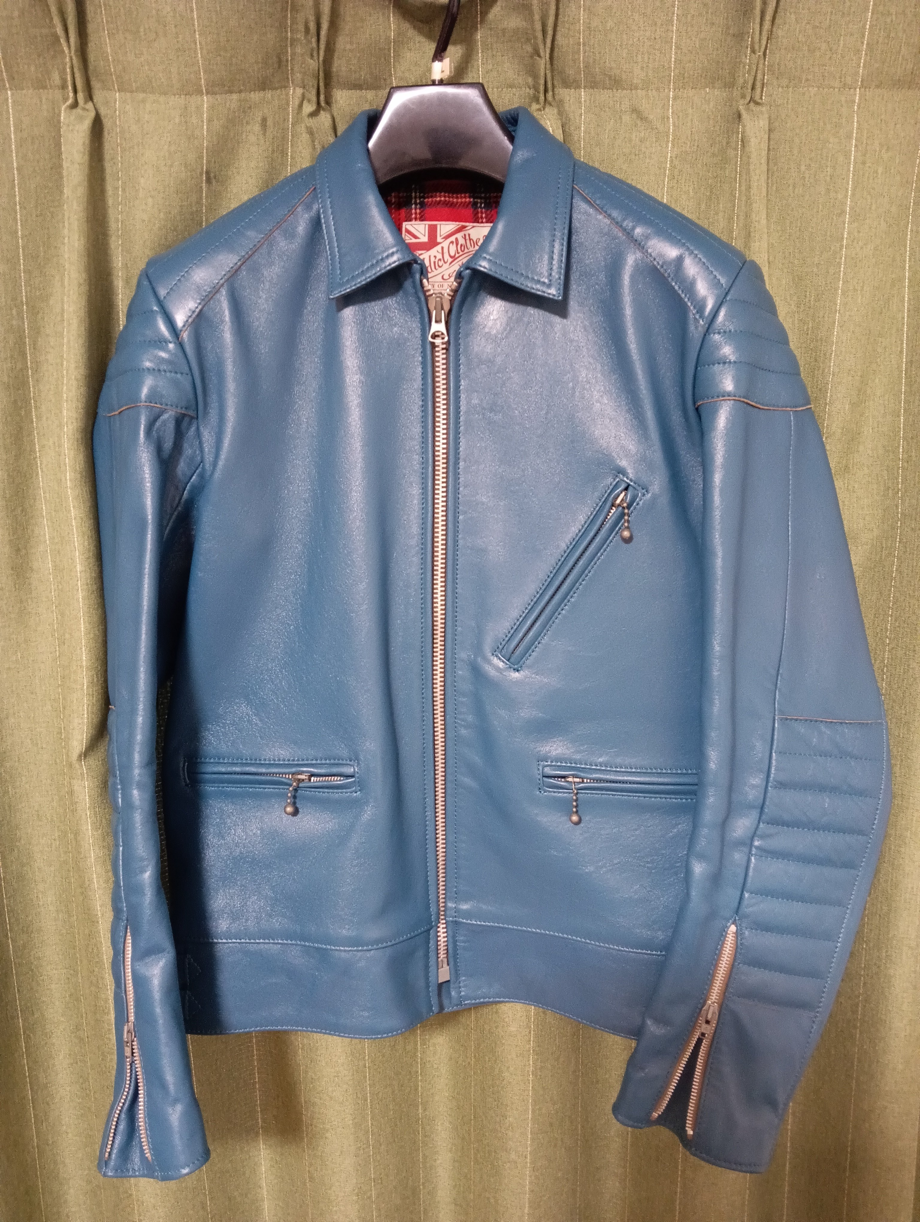 ADDICT CLOTHES AD-07 SPRINT JACKET シープスキン・ターコイズ ADDICT CLOTHES AD-07 SPRINT JACKET シープスキン・ターコイズ