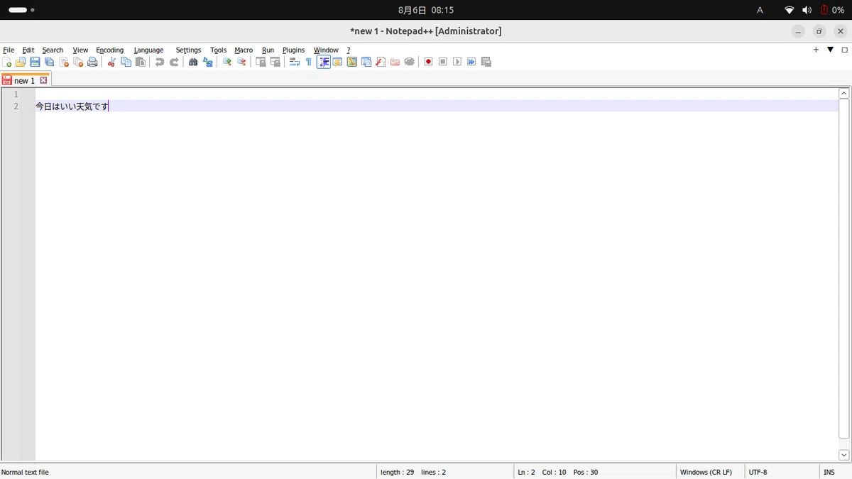 ubuntu 24.04 windows application 動かかすその1｜blue06_2022