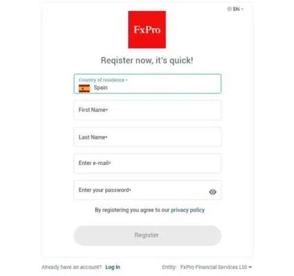 FXPro口座開設するための9つの手順｜FxPro Signup