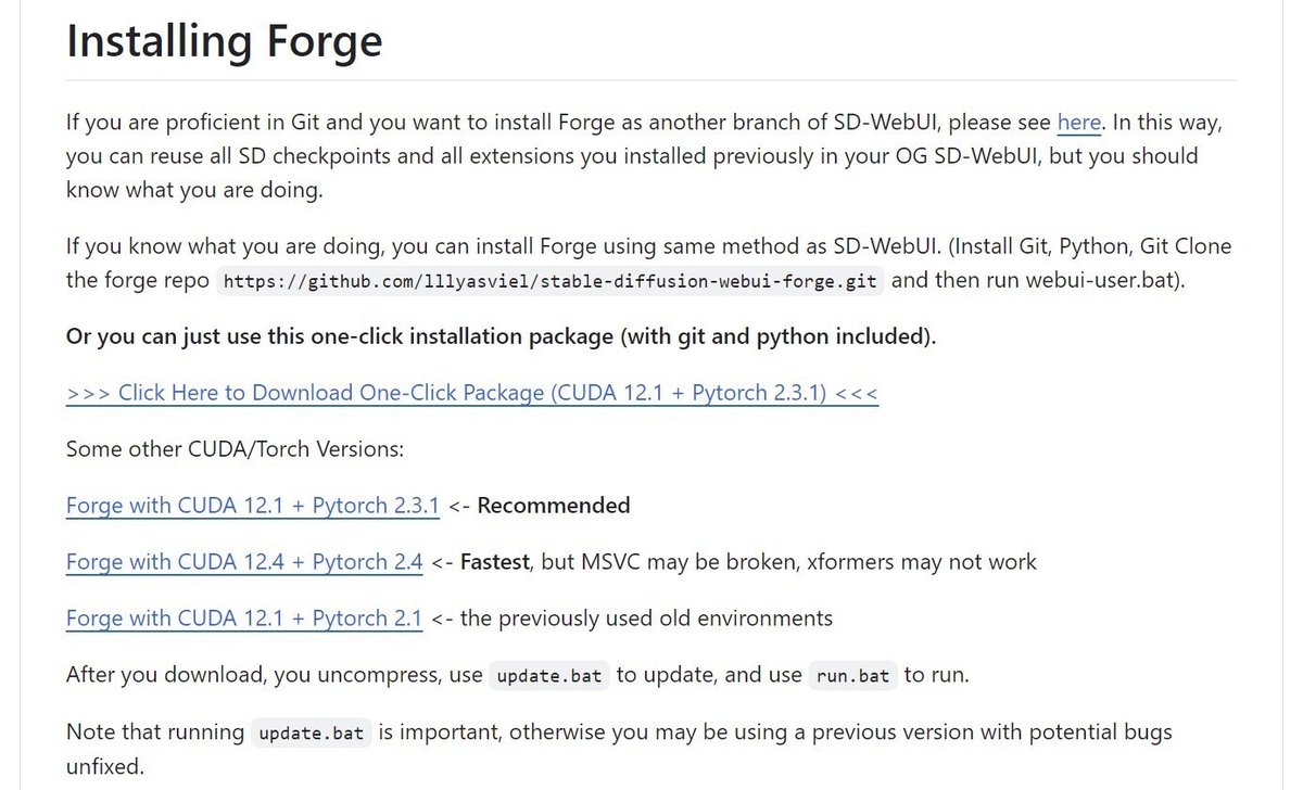 新しいStable Diffusion WebUI ForgeでFLUX.1を試す（Windows）｜まゆひらa
