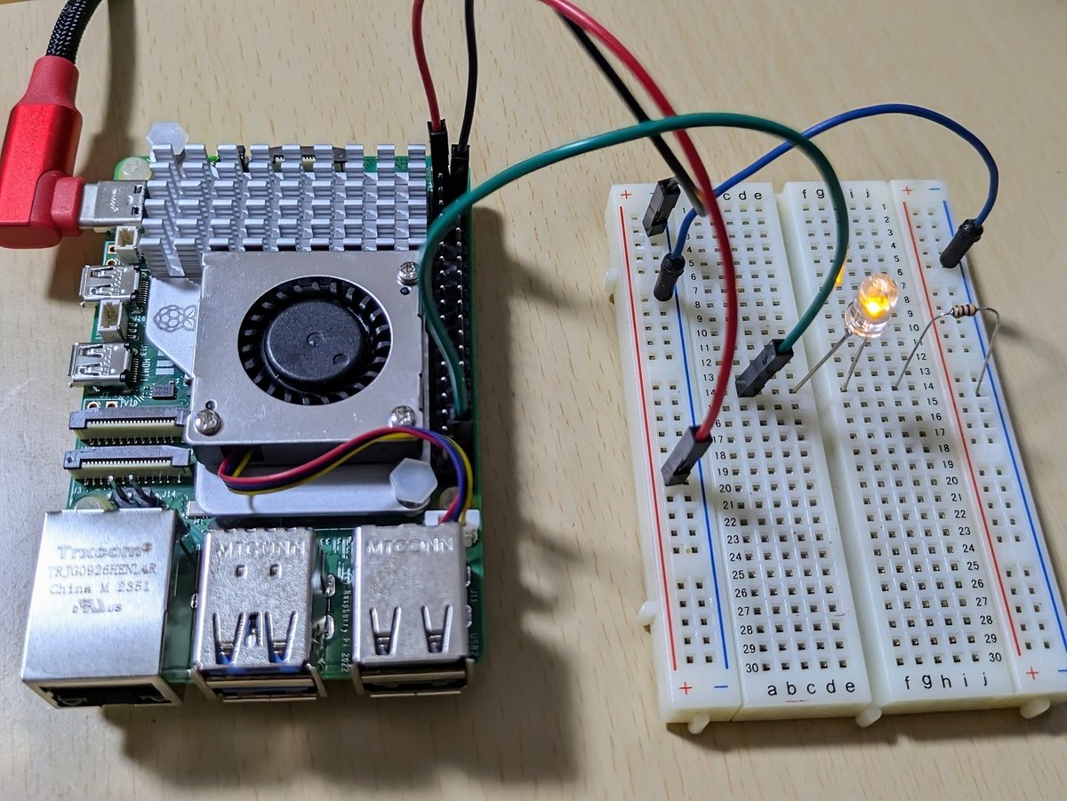 【Raspberry Pi 5 × Rust】GPIOでLチカ｜おじテック