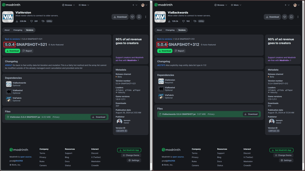 【Minecraft】別バージョンのサーバーに接続する方法【ViaVersion】｜Uzimattyan