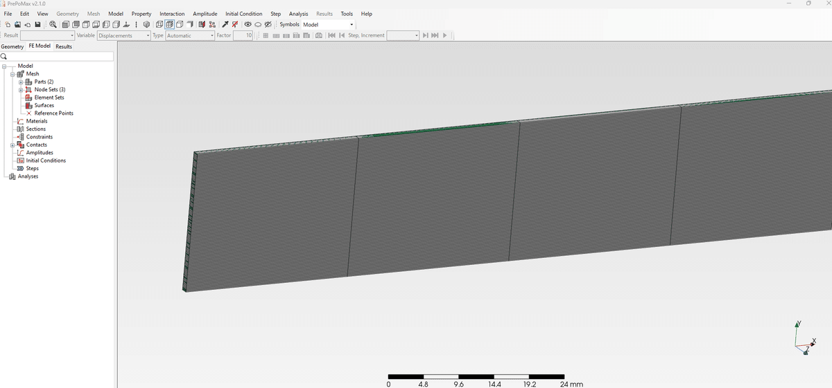 【計算力学固体2級】Salomeで分割数指定しメッシュ作成。PrePoMaxで構造解析｜物理・プログラミング・Python、Web制作・自己啓発