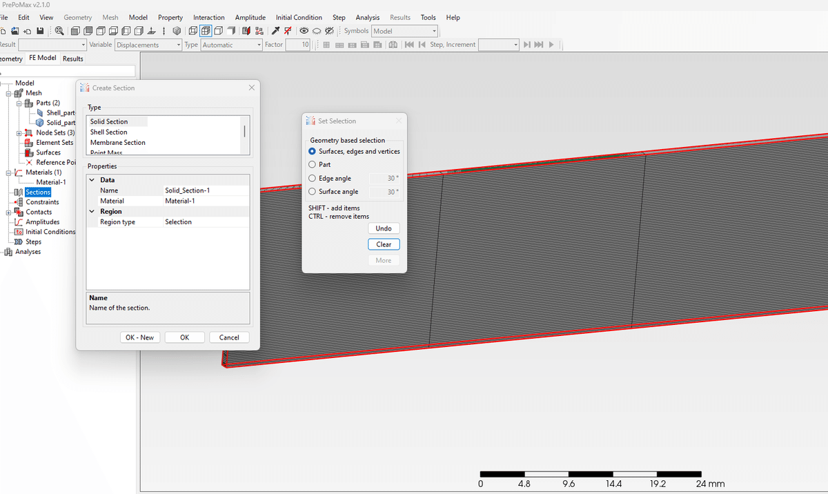 【計算力学固体2級】Salomeで分割数指定しメッシュ作成。PrePoMaxで構造解析｜物理・プログラミング・Python、Web制作・自己啓発