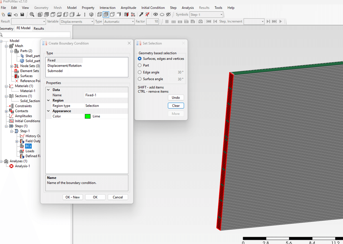 【計算力学固体2級】Salomeで分割数指定しメッシュ作成。PrePoMaxで構造解析｜物理・プログラミング・Python、Web制作・自己啓発