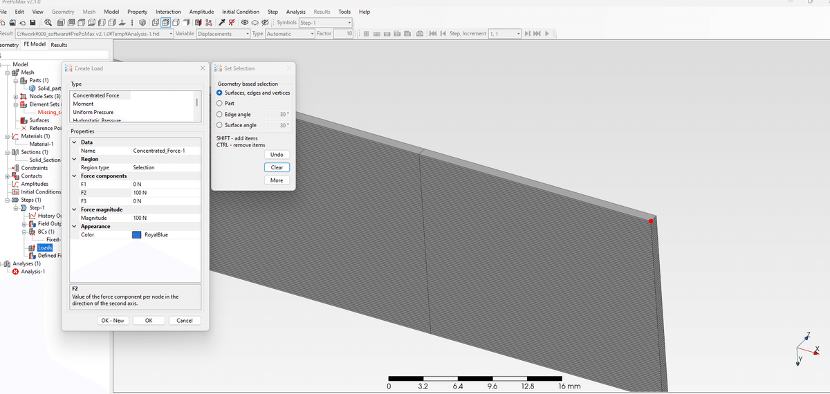 【計算力学固体2級】Salomeで分割数指定しメッシュ作成。PrePoMaxで構造解析｜物理・プログラミング・Python、Web制作・自己啓発