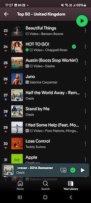 トップ50に13曲！イギリスのSpotifyのチャートがオアシスで独占に！｜THE MAINSTREAM(沢田太陽)