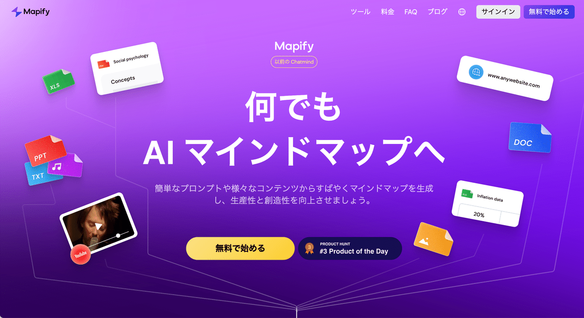 【最強AIヤバいぞ！】一瞬でPDF・YouTubeをマインドマップ化出来る「Mapify」体験・活用法｜行列のできるAI相談所AI相談室 | ★マツケンの 1日2時間家族時間を増やすAI活用術