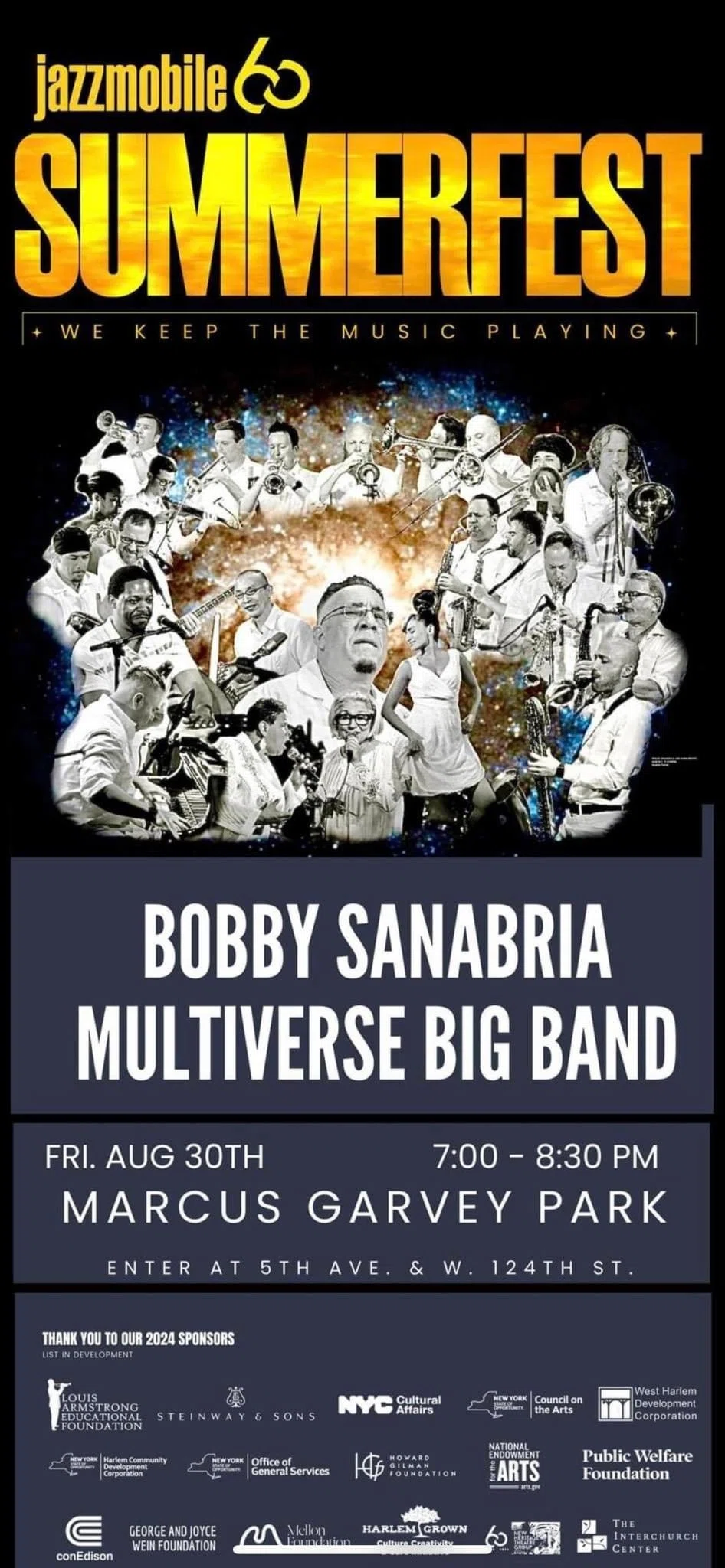 Bobby Sanabria Multiverse Big Band @ Marcus Garvey Park｜霧生ナブ子／ Nabuko Kiryu