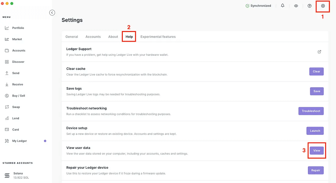 LEDGER LIVEユーザーデータファイルへのアクセス方法｜ledger