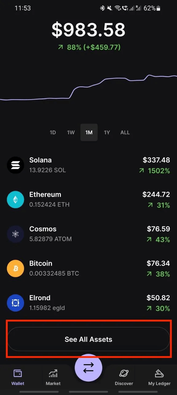 LEDGER LIVE（デスクトップおよびモバイル）でアカウントを表示する方法｜ledger