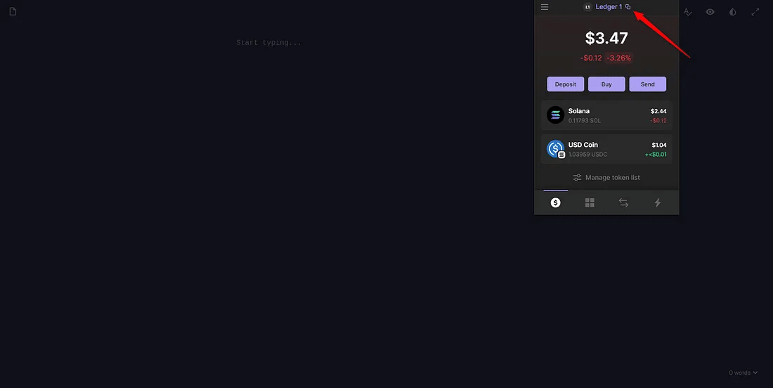 PHANTOMをセットアップしてLEDGER SOLANA(SOL)アカウントにアクセスする｜ledger
