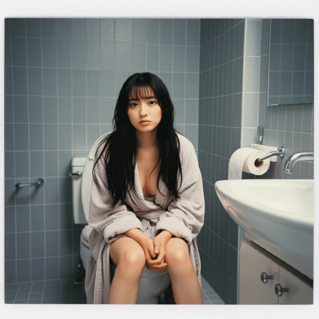 ☆限定公開☆【プロンプト付き】ImageFXで実在するようなトイレに座る美女と濡髪風呂上がり美女を無料で生成する方法｜KII