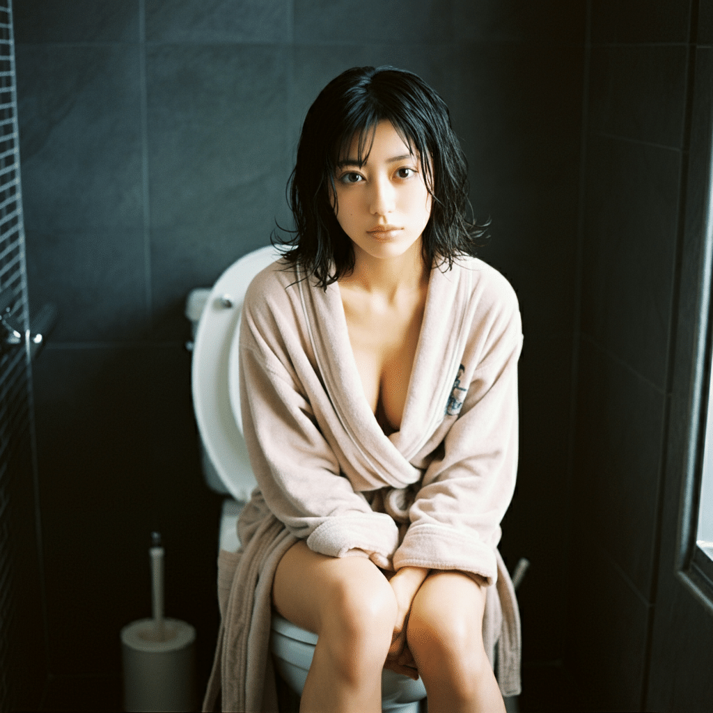 ☆限定公開☆【プロンプト付き】ImageFXで実在するようなトイレに座る美女と濡髪風呂上がり美女を無料で生成する方法｜KII