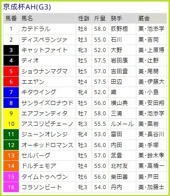 【京成杯オータムH（G3）】～予想篇｜Haya