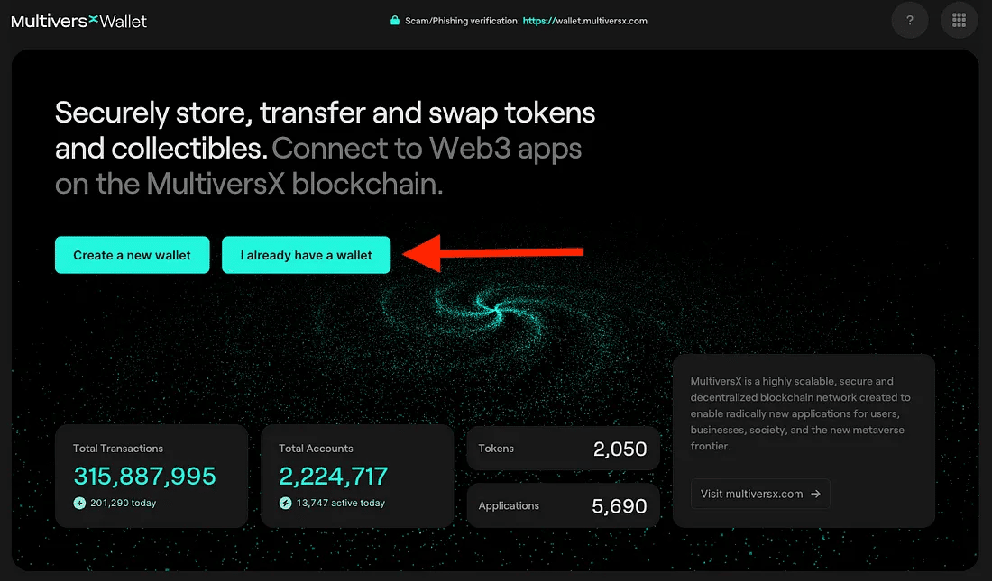 MUTIVERSX (ELROND) WALLETを設定して使用し、LEDGER MULTIVERSXアカウントにアクセス｜ledger