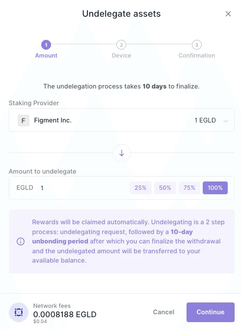 LEDGER LIVEでMULTIVERSX (EGLD)をステーキング｜ledger